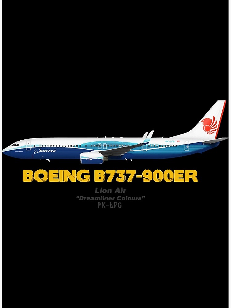 "Boeing B737-900ER - Lion Air Dreamliner Colours " Poster for Sale by ...