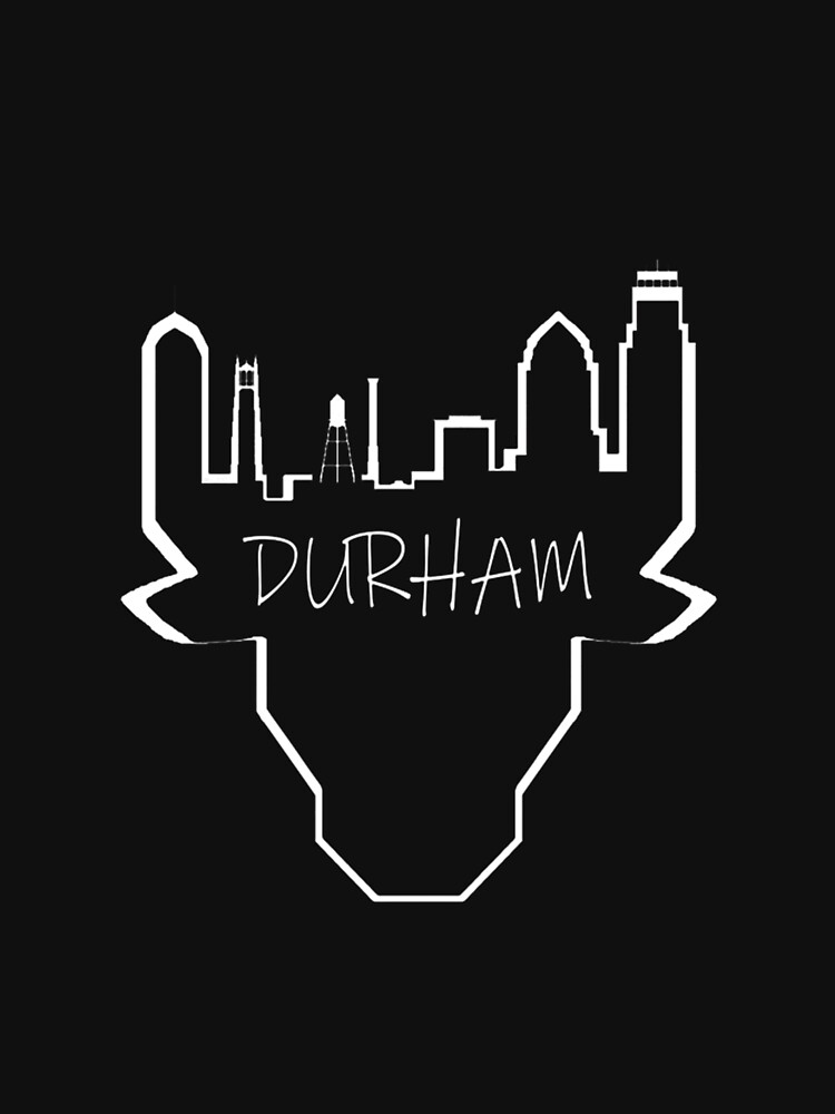 "Durham Skyline Bull Outline Logo" Essential T-Shirt for Sale by ...