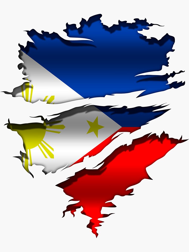 "Philippines - Philippines - flag - Tattoo Ripped" Sticker by ...