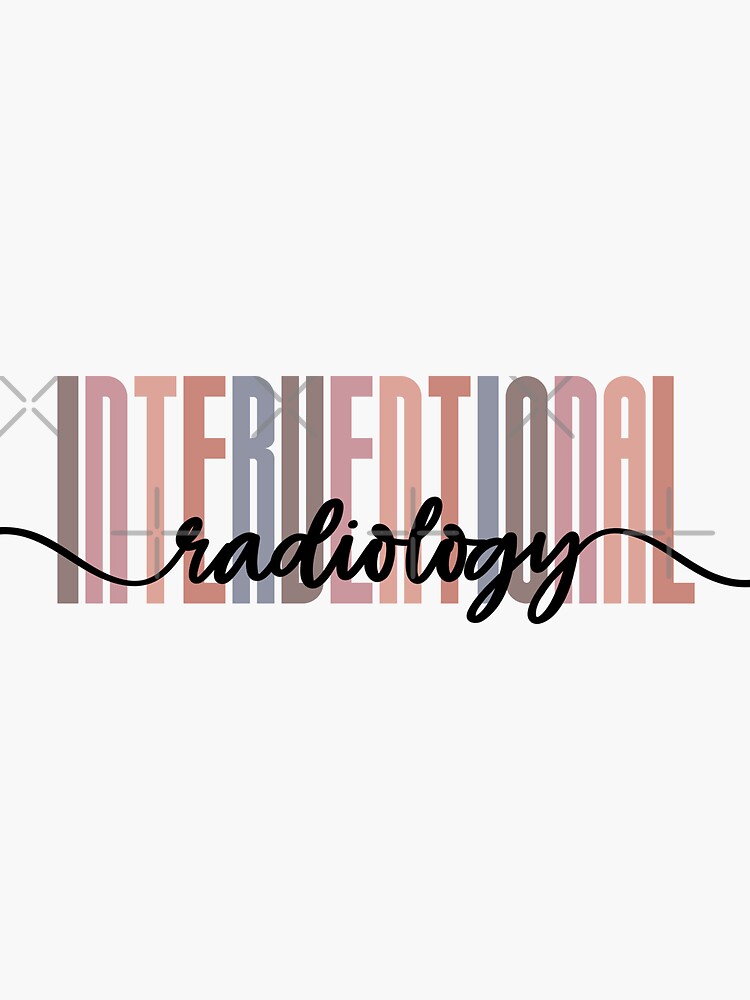 "Interventional Radiology - Tall Font Contrast on White Design" Sticker ...