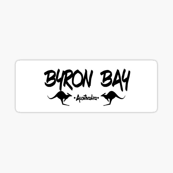 "Byron Bay Australia Tag" Sticker by WaterClimber | Redbubble