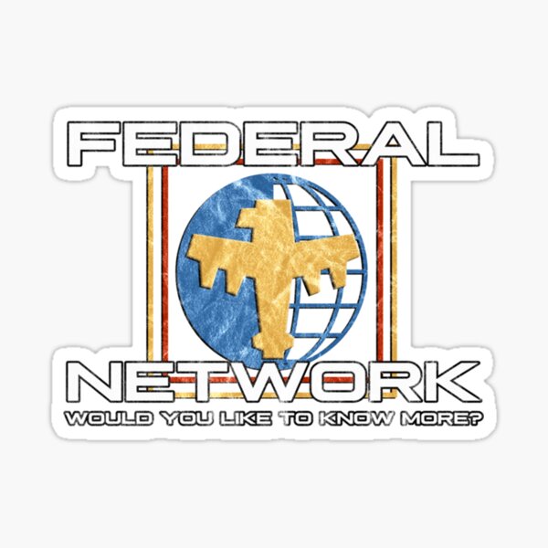 "Federal Network logo inspired by Starship Troopers Classic" Sticker by ...