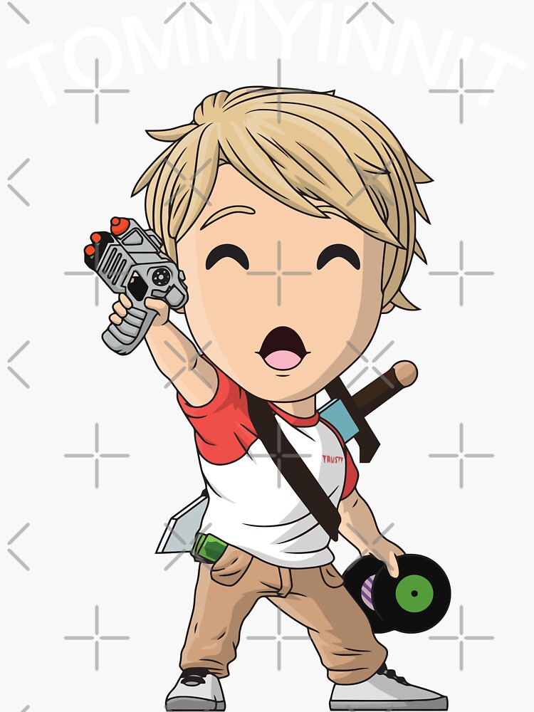"Tommyinnit Merch Cartoon Tommy Innit" Sticker by ElbaSoft | Redbubble