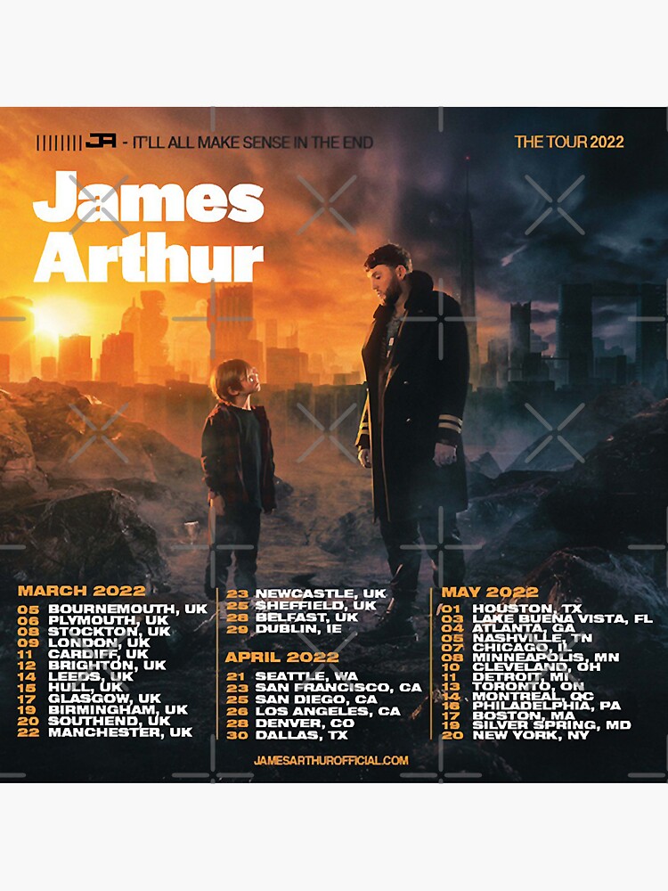 "Mens Best James Arthur American Tour 2021 Gifts For Movie Fans ...
