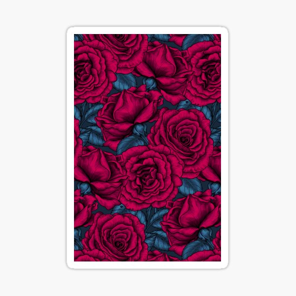 "Night roses" Sticker for Sale by Katerina Kirilova | Redbubble