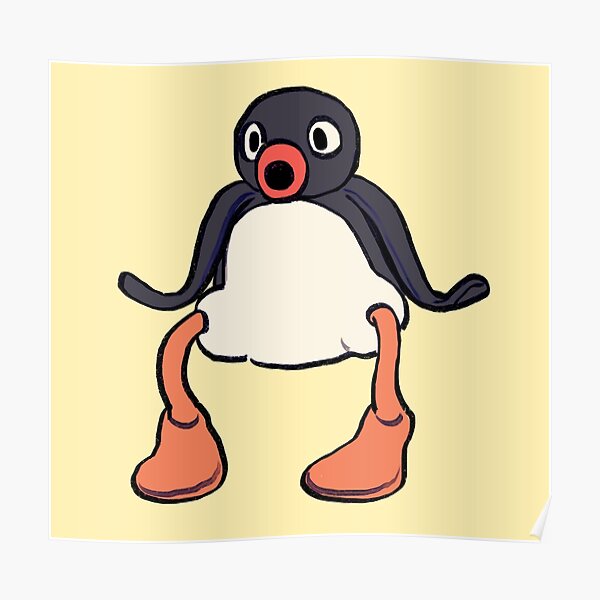 "I draw surprised penguin meme" Poster for Sale by RansRoom | Redbubble