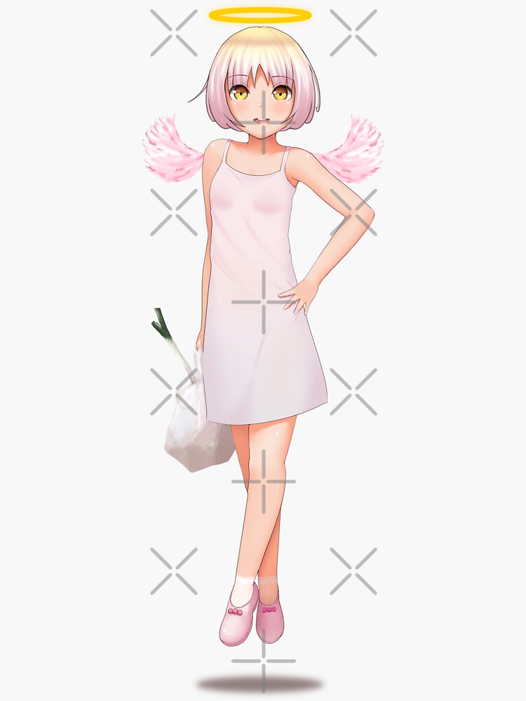 "Anime Angel. Pink Anime Angel Girl. Japanese Style Anime Angel ...