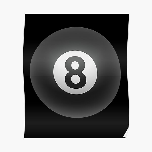 "Pool 8 Ball Cue Ball Magic 8 Ball Snooker Pool Billiards" Poster by ...