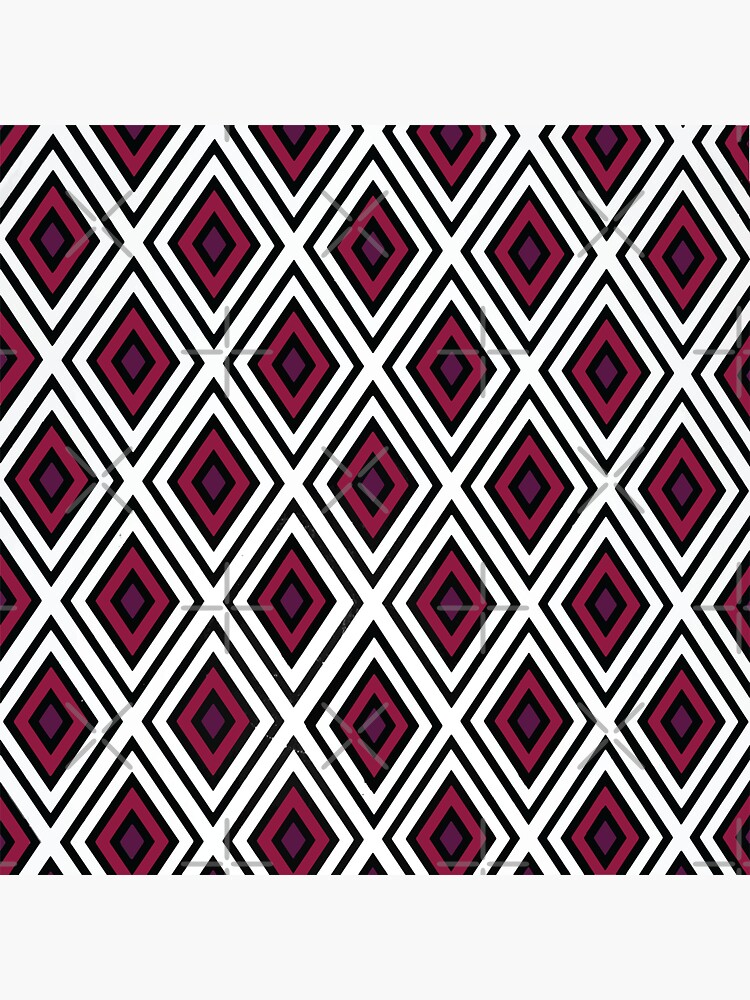 "Diamond pattern maroon scheme" Sticker for Sale by UPattern | Redbubble