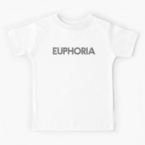 "Euphoria Merch Euphoria Black Logo" Kids T-Shirt by ElbaSoft | Redbubble