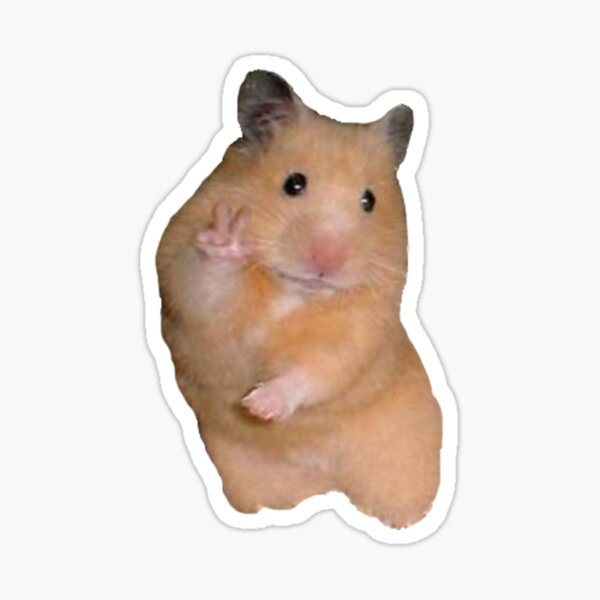 "Peace Sign Hamster Sticker" Sticker for Sale by LuWengeler | Redbubble