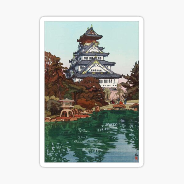 "Japanese castle" Sticker by JapanHeavenArt | Redbubble