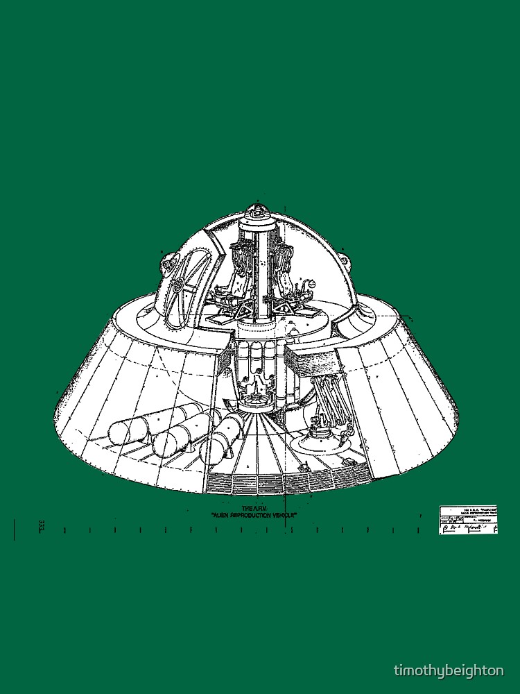 "Mid- '60's 'Alien Reproduction Vehicle' Diagram." T-shirt for Sale by ...