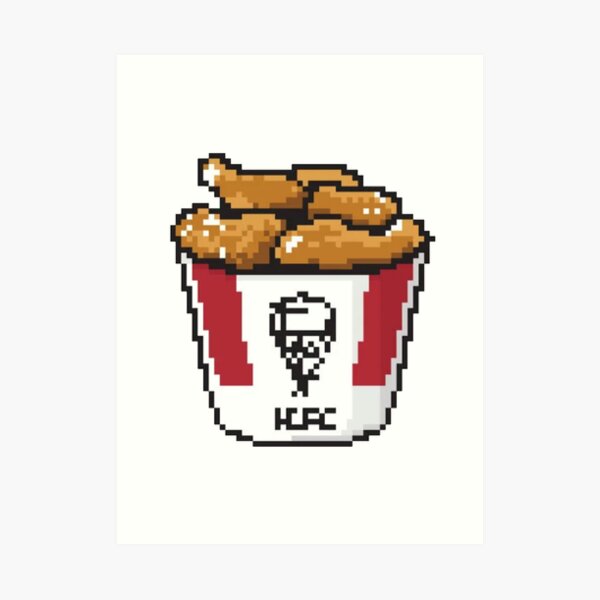 "KFC Bucket Pixel Art" Art Print for Sale by Shop4Gamers | Redbubble