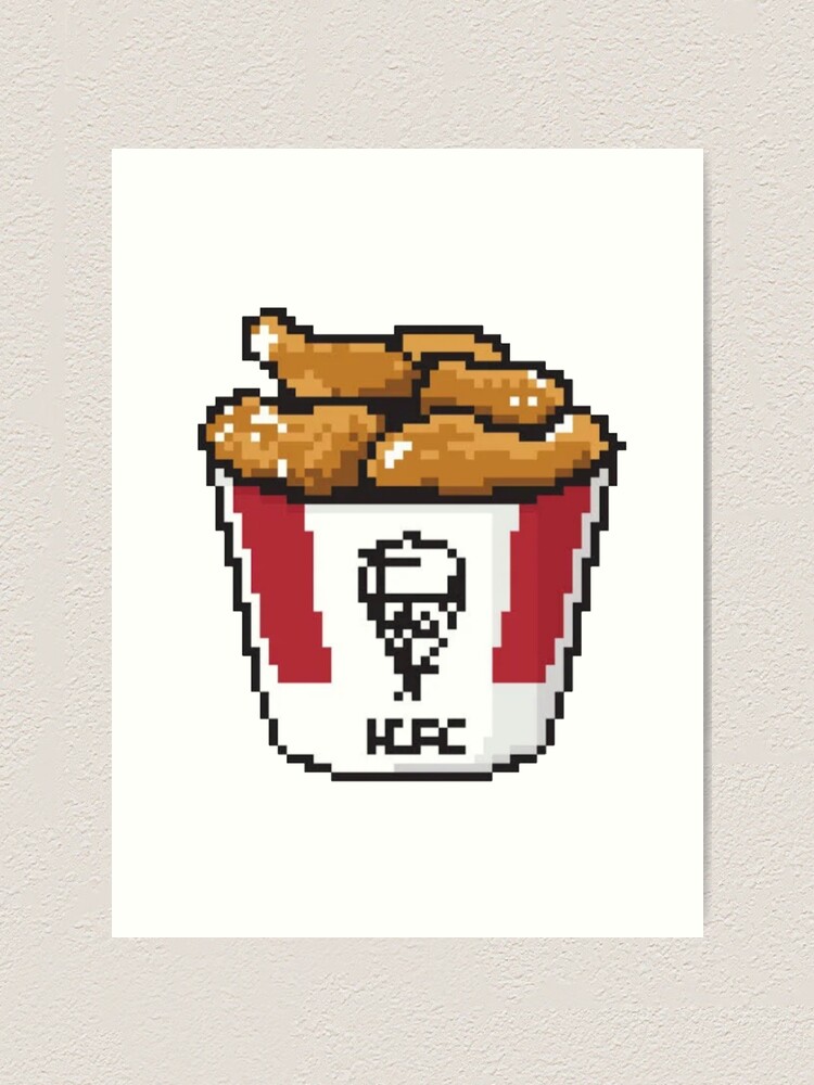 "KFC Bucket Pixel Art" Art Print for Sale by Shop4Gamers | Redbubble