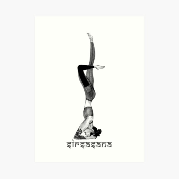 " Yoga poses with names | Yoga drawing Headstand Sirsasana | Yogini ...