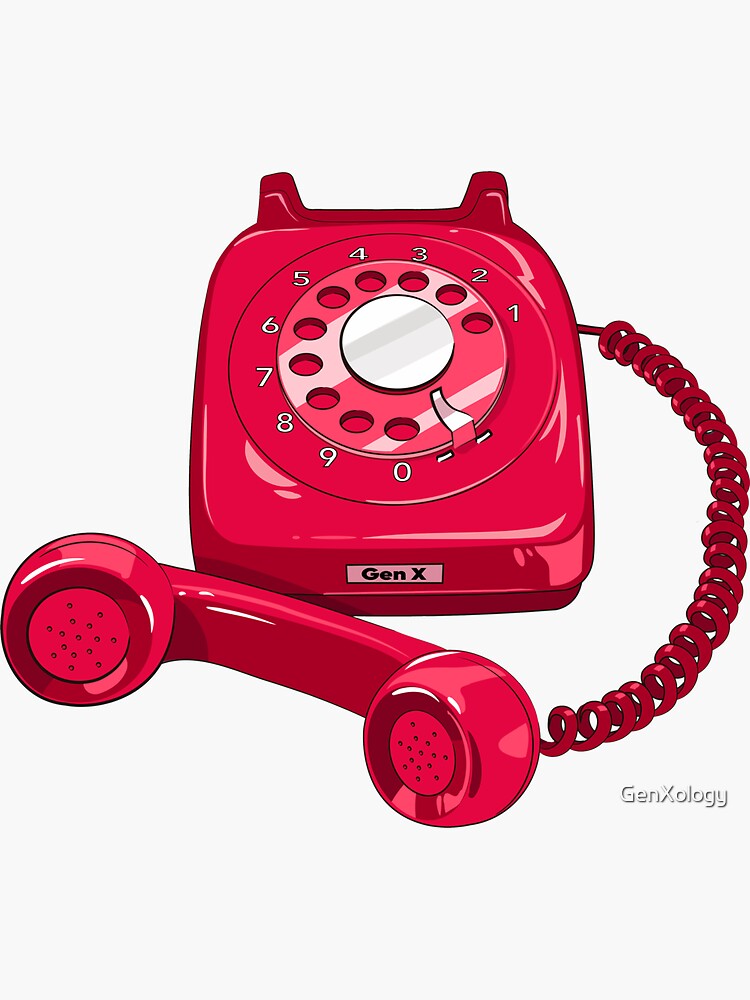 "Telephone" Sticker for Sale by GenXology | Redbubble