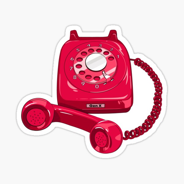"Telephone" Sticker for Sale by GenXology | Redbubble