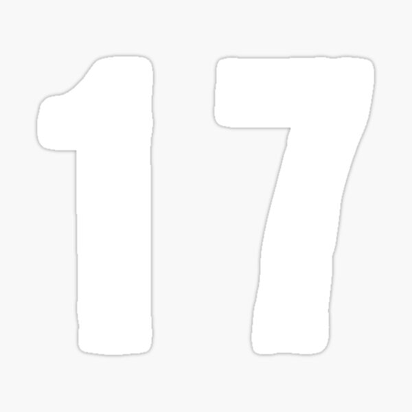 Pegatina «Número 17. Número diecisiete» de gmstockstudio | Redbubble