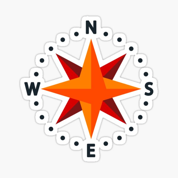 "Wind Rose Art" Sticker by Dug-Art | Redbubble