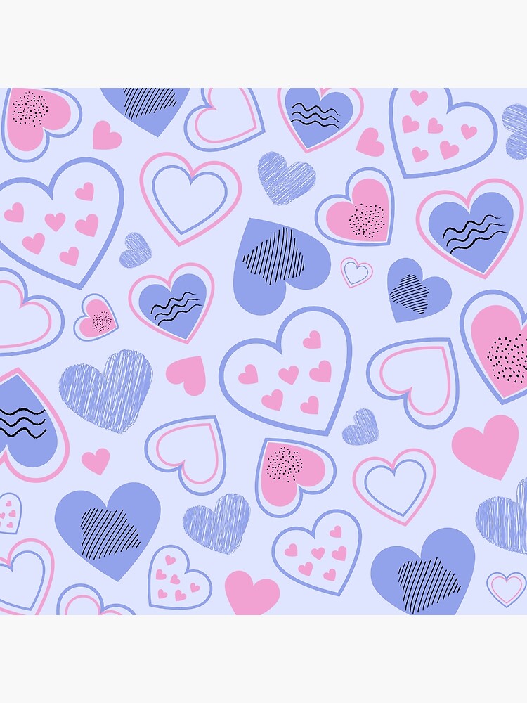 "Heart fall - Pattern for lovers (pink-purple)" Poster for Sale by ...
