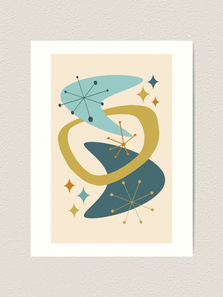 "Mid Century Atomic Age Design 7" Art Print for Sale by Tramasdesign ...