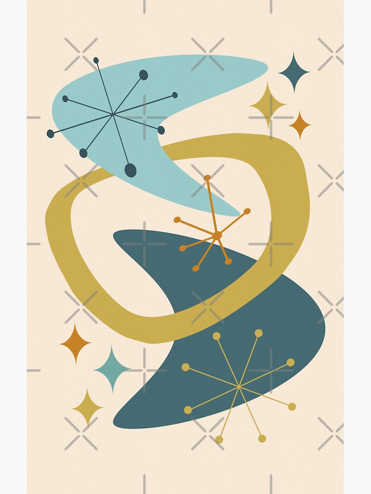 "Mid Century Atomic Age Design 7" Sticker for Sale by Tramasdesign ...