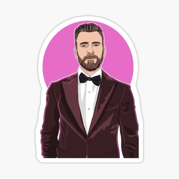 "The Best Man Woman Avengers Chris Evans Logo Graphic" Sticker by ...