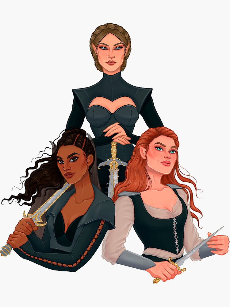 "acotar valkyries nesta emerie gwyn version 2" Sticker by itsrn | Redbubble