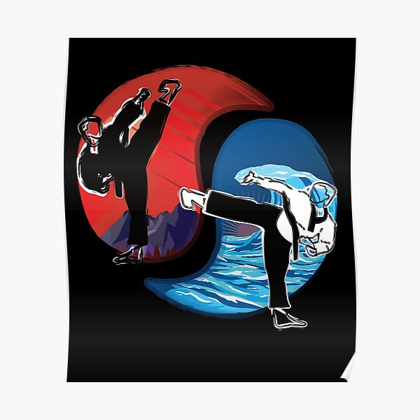 "Tae Kwon Do Poomsae Uniform Korean Sport Yin Yang" Poster for Sale by ...