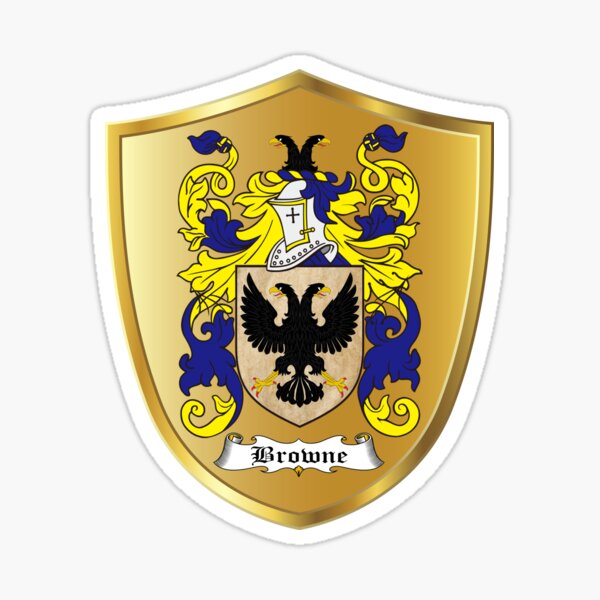 "BROWNE FAMILY CREST" Sticker by CathalDevlin | Redbubble