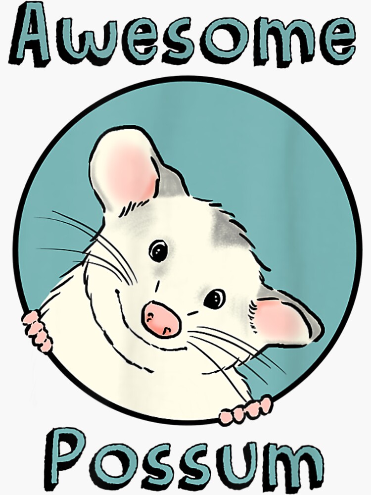 "Awesome Possum Cute Possum Possum Opossum" Sticker for Sale by ...