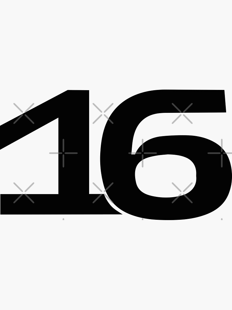 "16 LEC. Driver Number 2022 Season (Black)" Sticker by FilipeFerreira ...