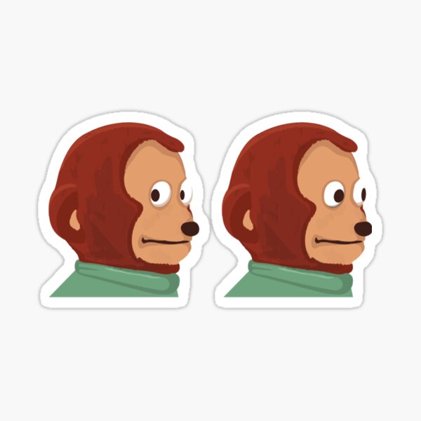 "Awkward Look Monkey Puppet Meme " Sticker by conradxbswatson | Redbubble