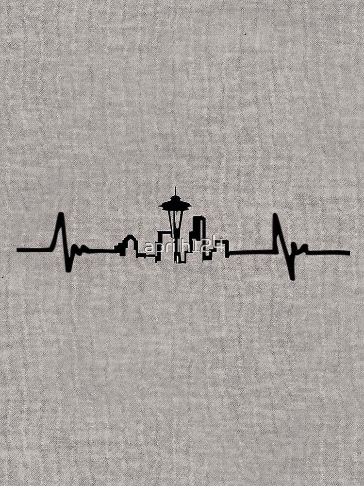 "HEART BEAT AND SEATTLE SKYLINE" Lightweight Hoodie for Sale by ...