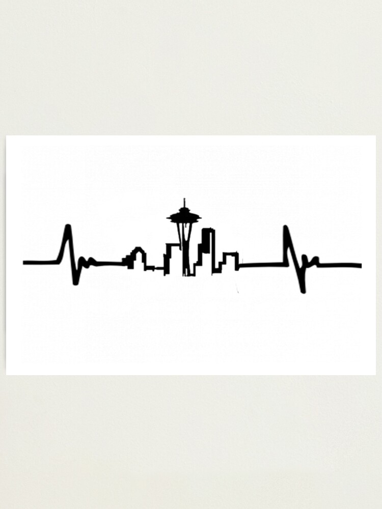 "HEART BEAT AND SEATTLE SKYLINE" Photographic Print by aprilh124 ...