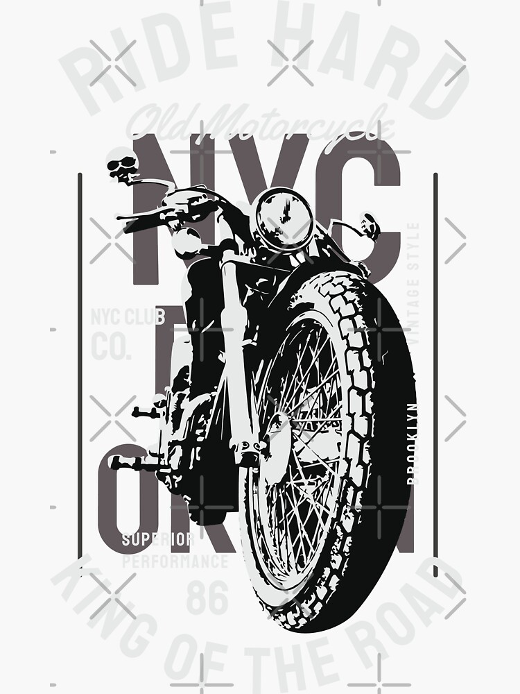 "Vintage Motorcycle" Sticker by WhiteFoxy-Main | Redbubble