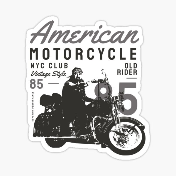 "Vintage Motorcycle" Sticker by WhiteFoxy-Main | Redbubble