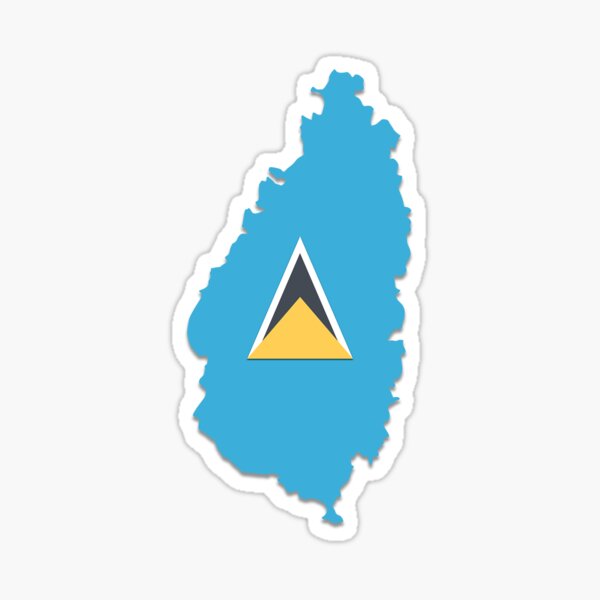 "Saint Lucia" Sticker for Sale by FlatFlags | Redbubble