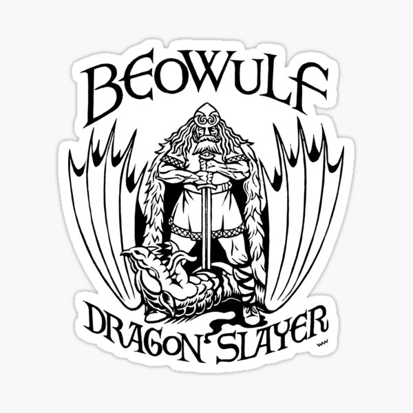 "Beowulf: Dragon Slayer" Sticker by wonder-webb | Redbubble