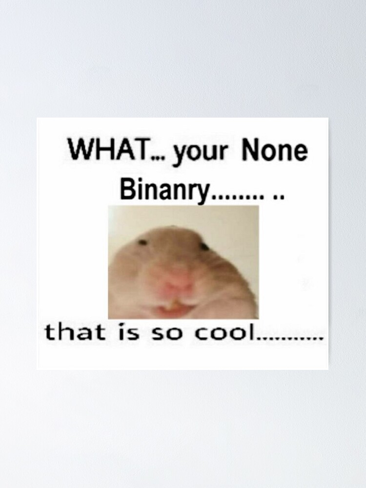 "Non Binary Hamster Meme" Poster for Sale by federicast | Redbubble