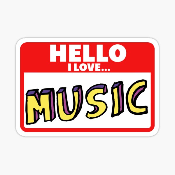"MUSIC" Sticker by itwasallmydream | Redbubble
