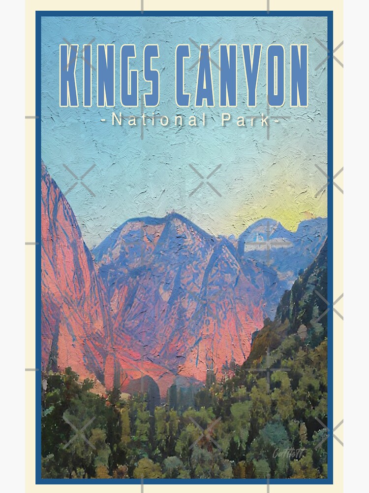 "Travel Hiking Camping Kings Canyon National Park California" Sticker ...