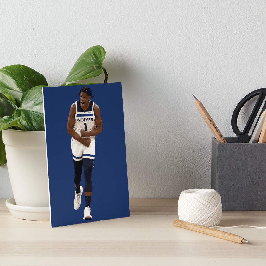 "Anthony Edwards 1 GOAT" Art Board Print for Sale by IgorSantos | Redbubble