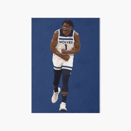 "Anthony Edwards 1 GOAT" Art Board Print for Sale by IgorSantos | Redbubble