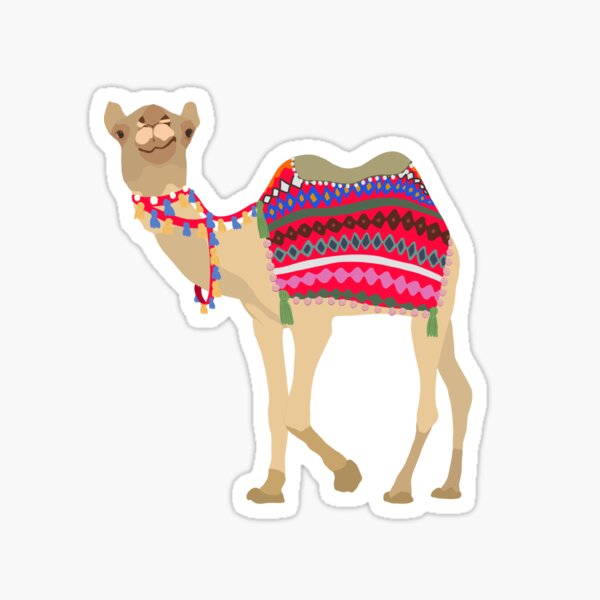 "Colorful Camel" Sticker by palmwooddesigns | Redbubble