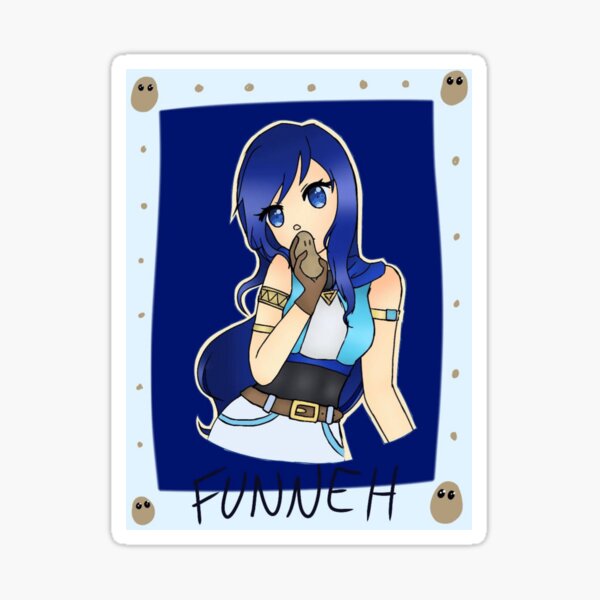 "the krew,Funneh Plushy on a scooter,itsfunneh" Sticker by Amelia-Nina ...