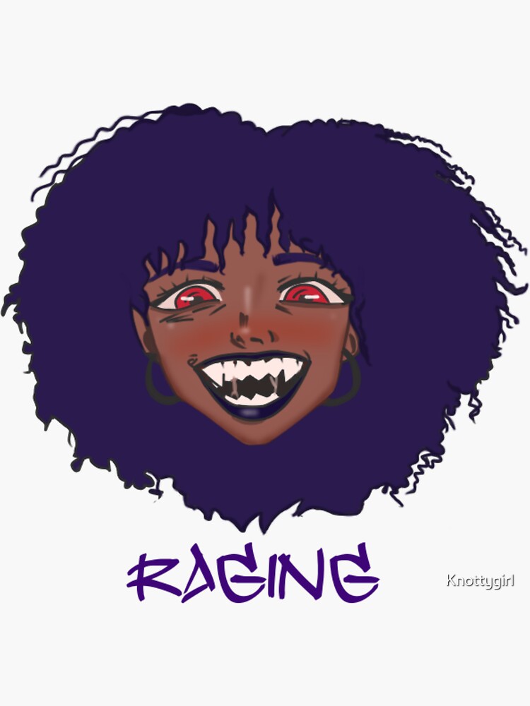 "Rage" Sticker by Knottygirl | Redbubble