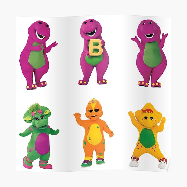 "Barney The Dinosaur pack of stickers" Poster for Sale by ...