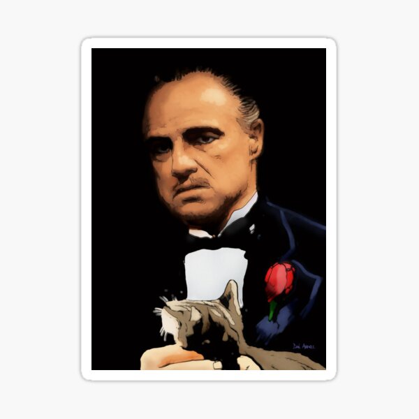 "The Godfather" Sticker by SundownSundown | Redbubble